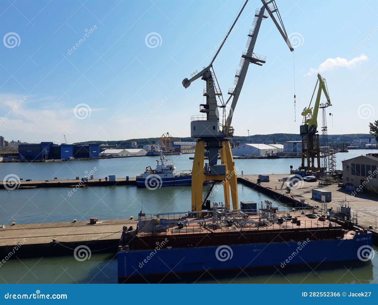 Ship Repair at the Shipyard in Gdynia, Poland Stock Photo - Image of ...