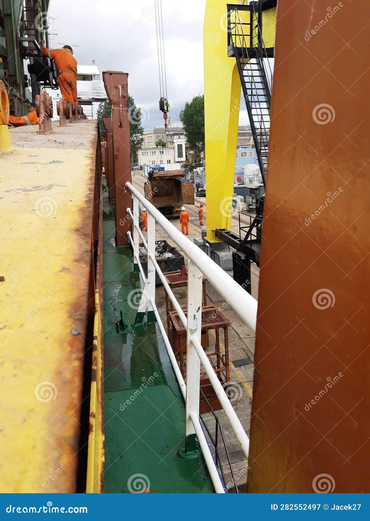 Ship Repair at the Shipyard in Gdynia, Poland Stock Image - Image of ...