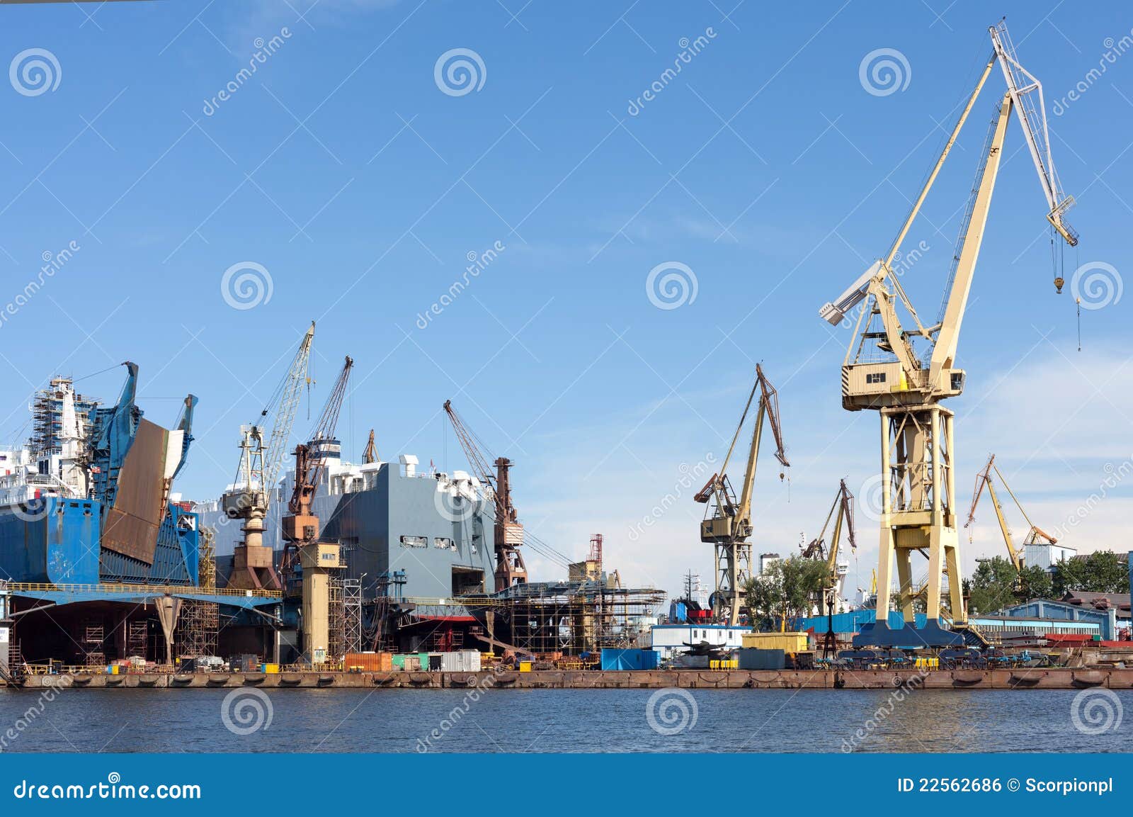 Ship Repair Yard. stock photo. Image of maintenance, high - 22562686