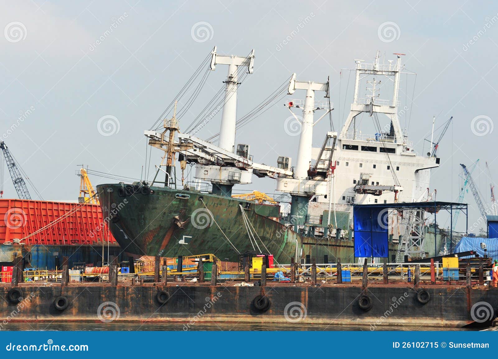 Ship in Repair Yard stock image. Image of ship, vessel - 26102715