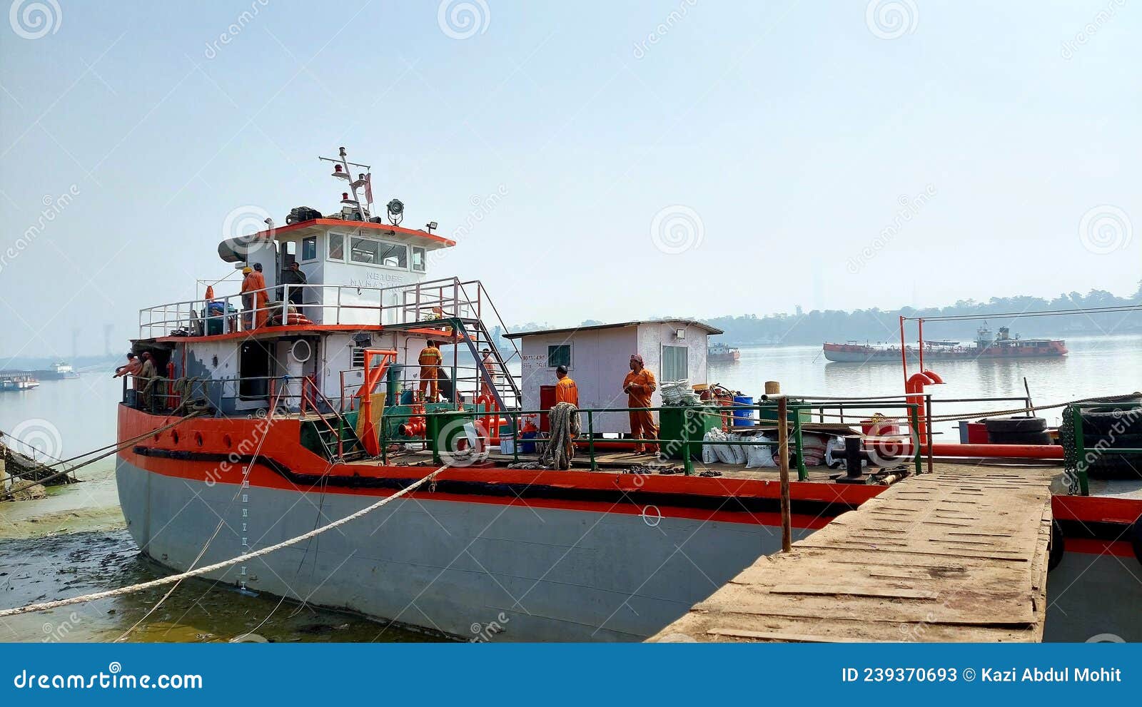 Ship Repairing Going on the Bank of the River Ganges. Editorial Stock ...