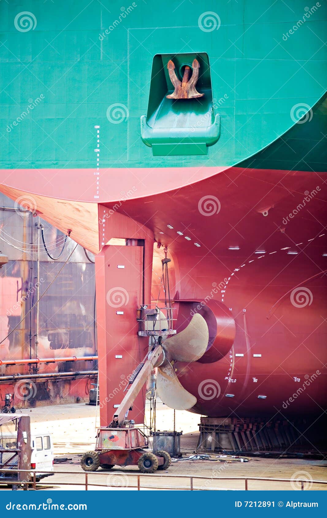Ship repairs in dry dock stock image. Image of shipping - 7212891