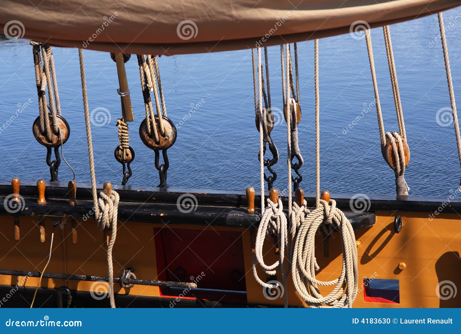 Ship rigging stock photo. Image of canvas, schooner, spar - 4183630