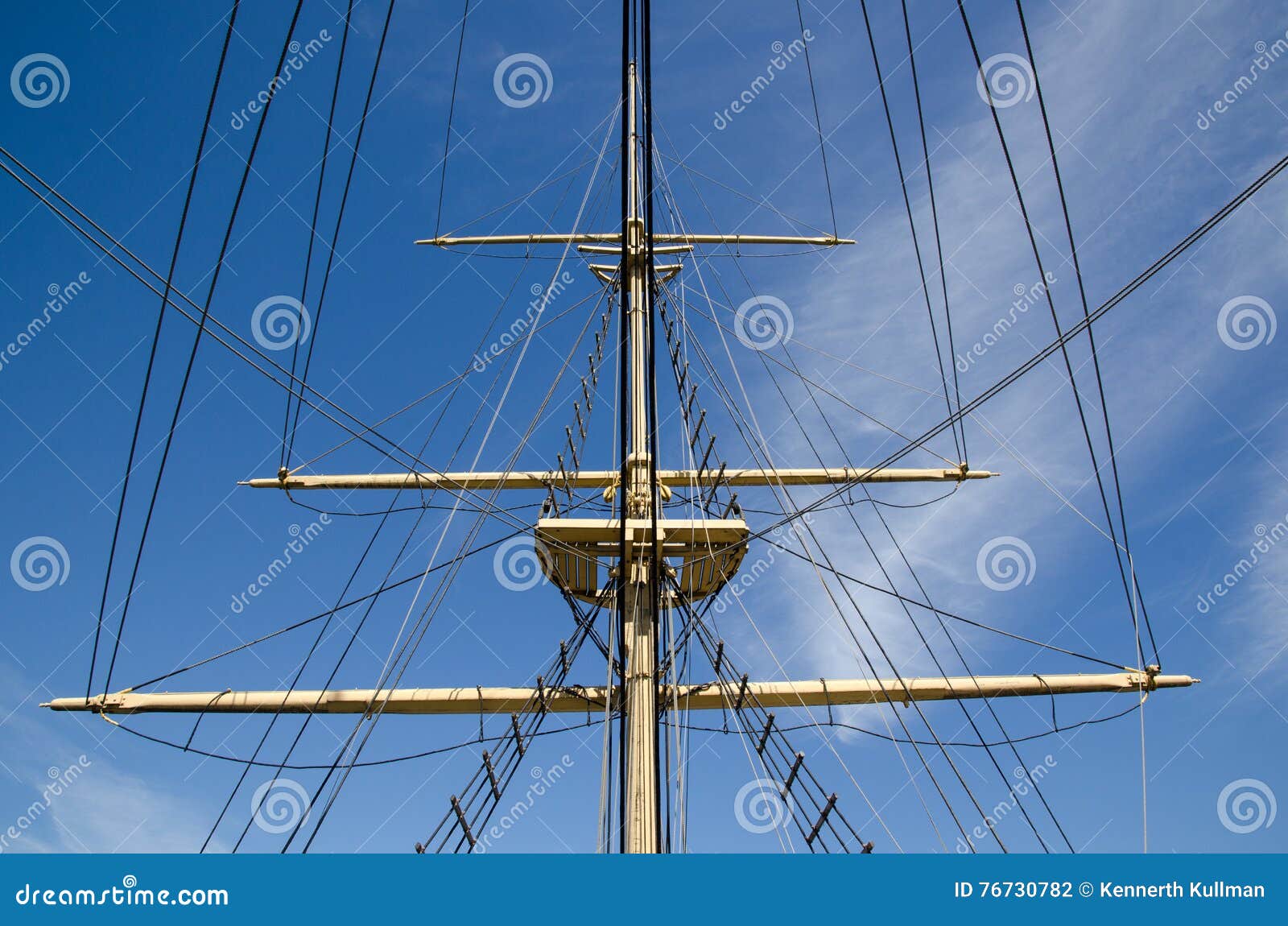 Ship rigging stock photo. Image of vessel, topmast, tall - 76730782