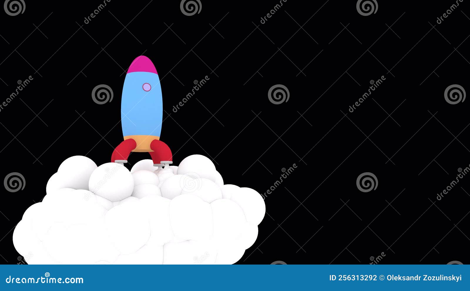 Ship Rocket Launch on Transparent Background Concept Space Travel Smoke ...