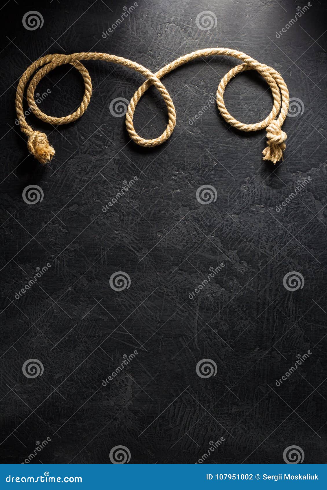 Ship rope at black stock photo. Image of lasso, knot - 107951002