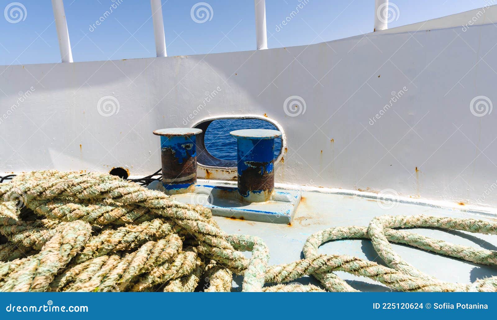 Ship Rope on a Boat Close Up Stock Photo - Image of boats, tourism ...