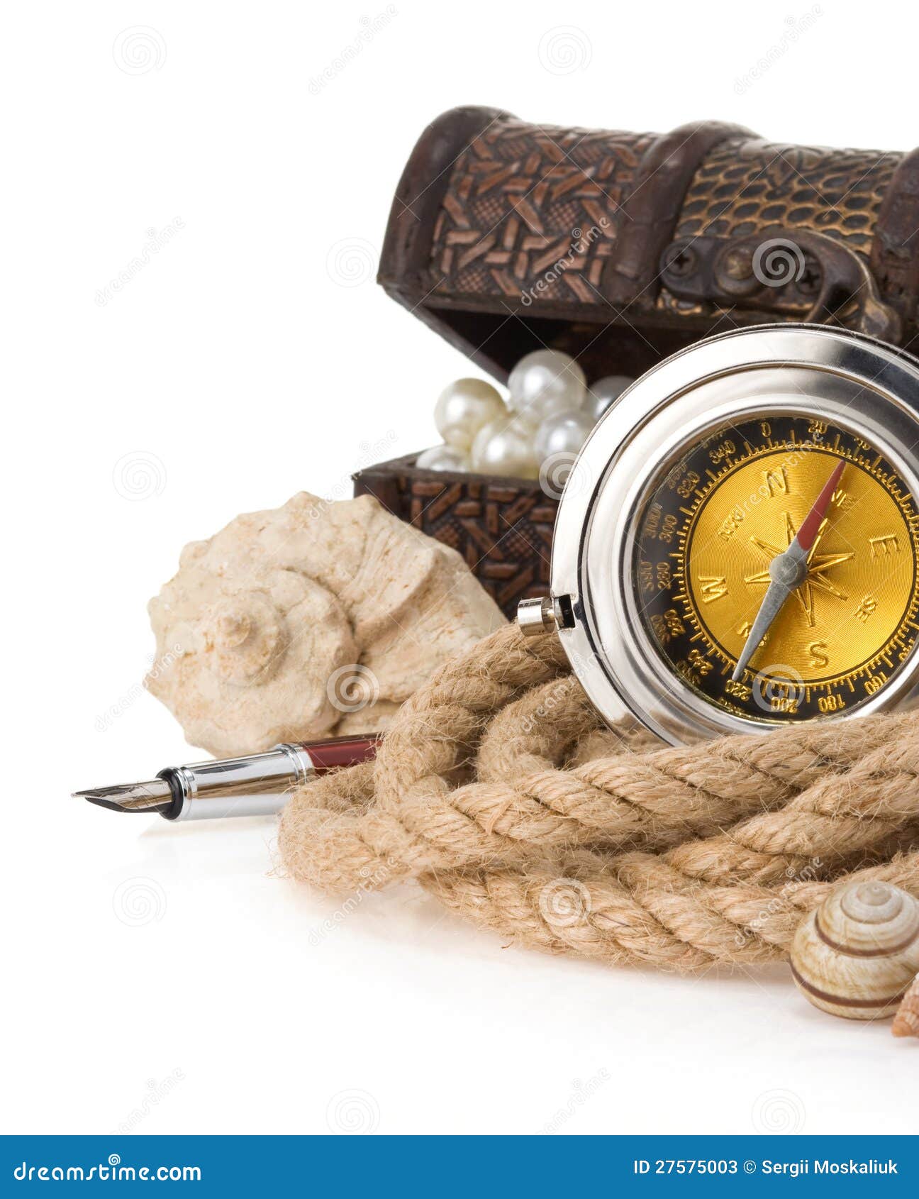 Ship rope and compass stock image. Image of artistic - 27575003
