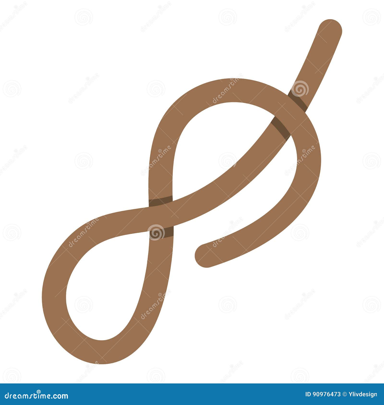 Ship rope icon stock vector. Illustration of bend, climbing - 90976473