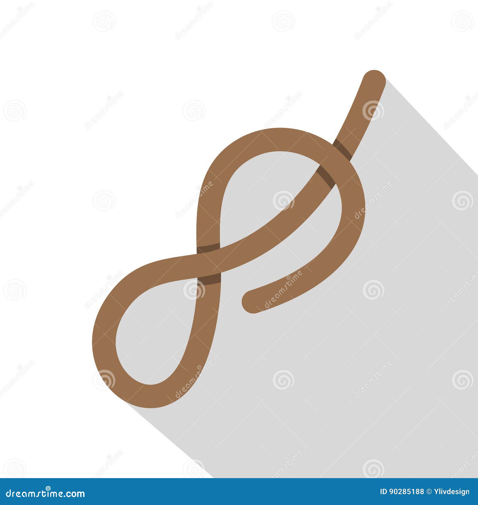 Ship rope icon, flat style stock vector. Illustration of object - 90285188