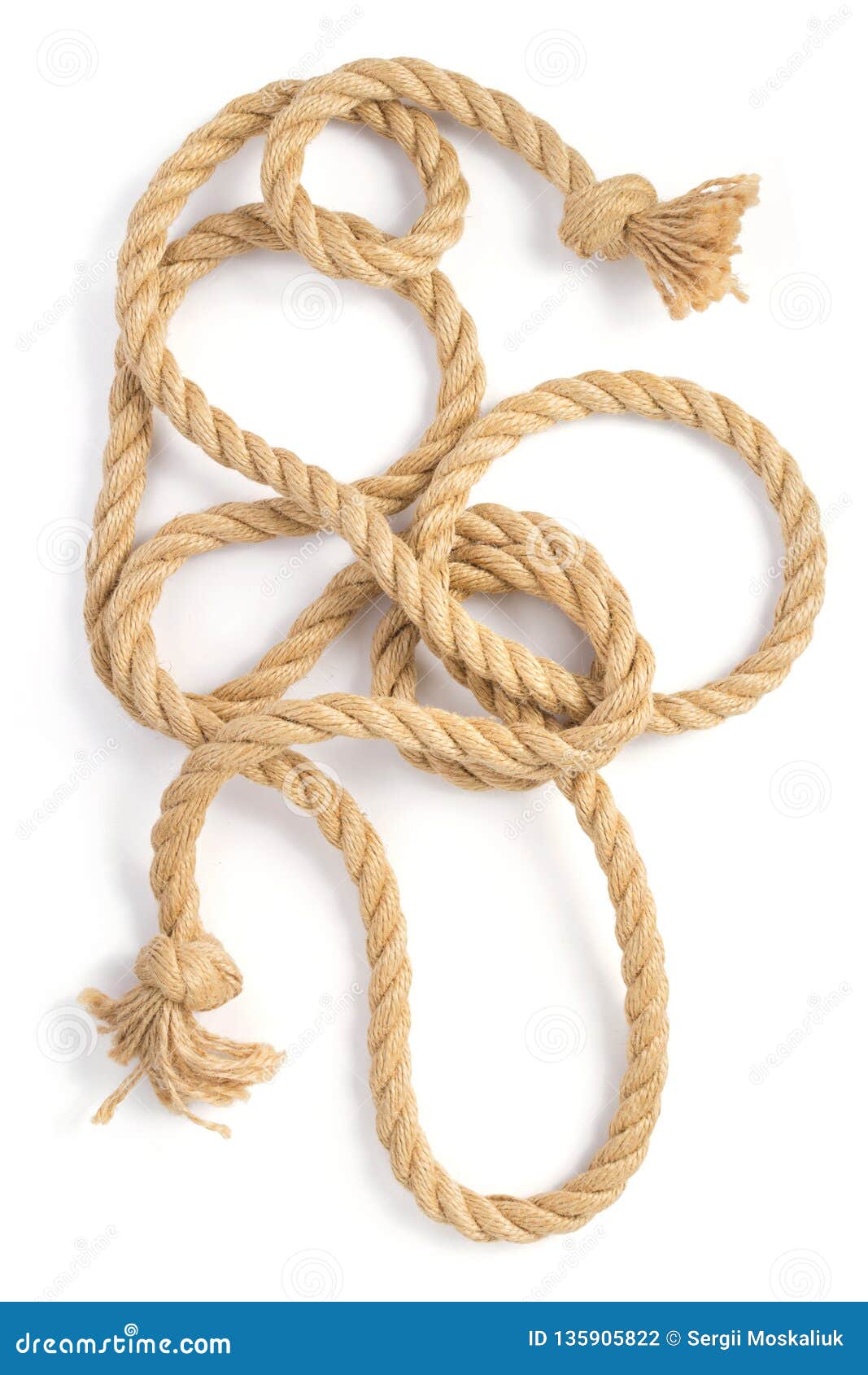 Ship Rope Isolated on White Stock Photo - Image of collection, navy ...