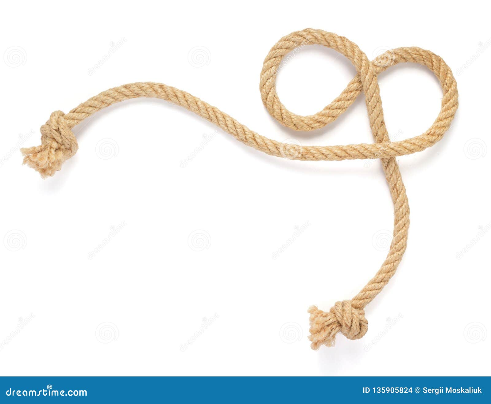 Ship Rope Isolated on White Stock Photo - Image of navy, line: 135905824