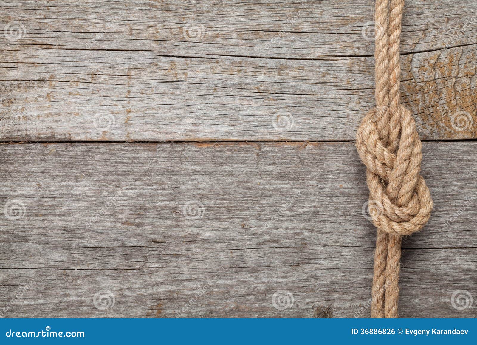 Ship Rope Knot on Wooden Texture Background Stock Photo - Image of ...