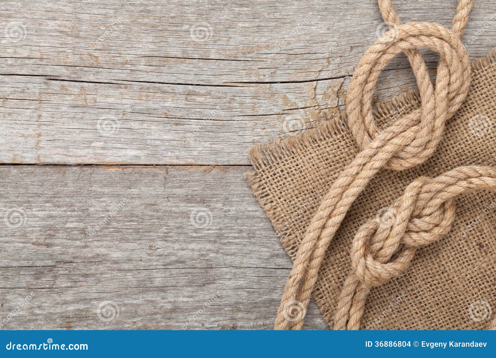 Ship Rope on Wooden Texture Background Stock Photo - Image of boat ...