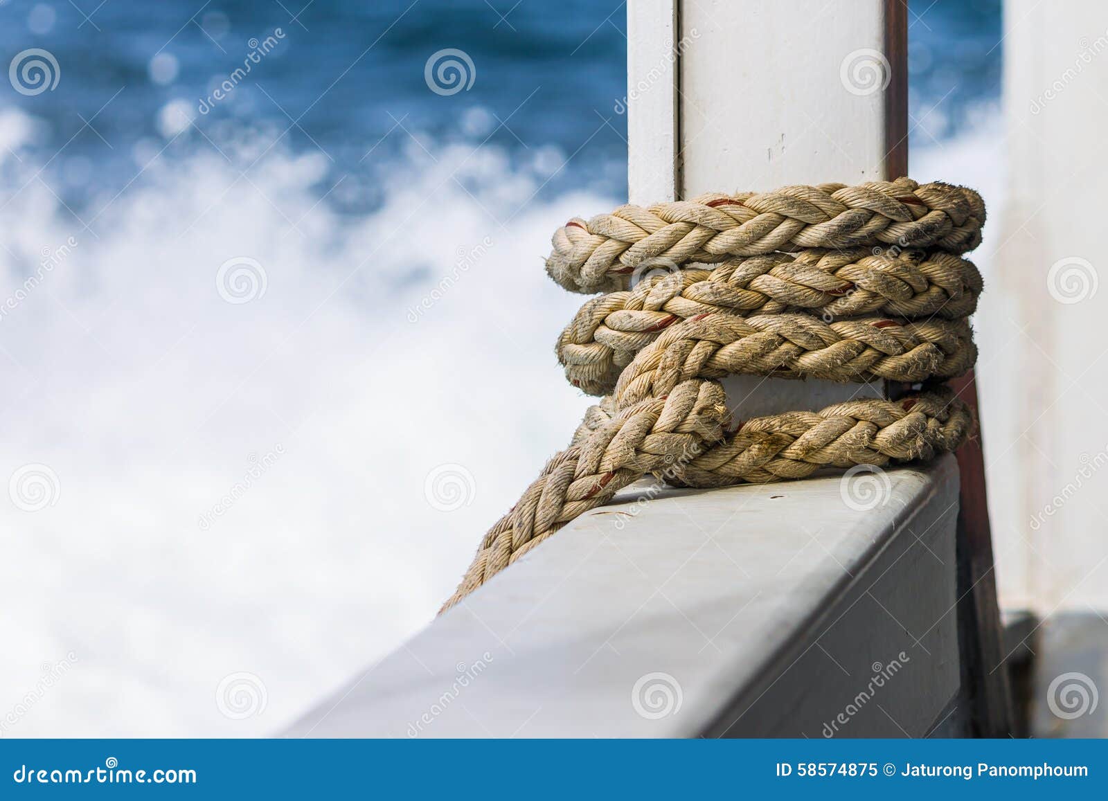 Ship rope stock image. Image of safety, nautical, blue - 58574875