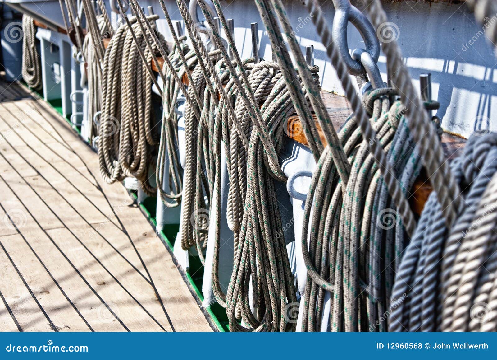 Ship ropes stock photo. Image of shipping, attach, marine - 12960568
