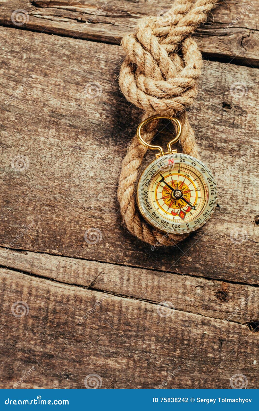 Ship ropes and compass stock photo. Image of connection - 75838242