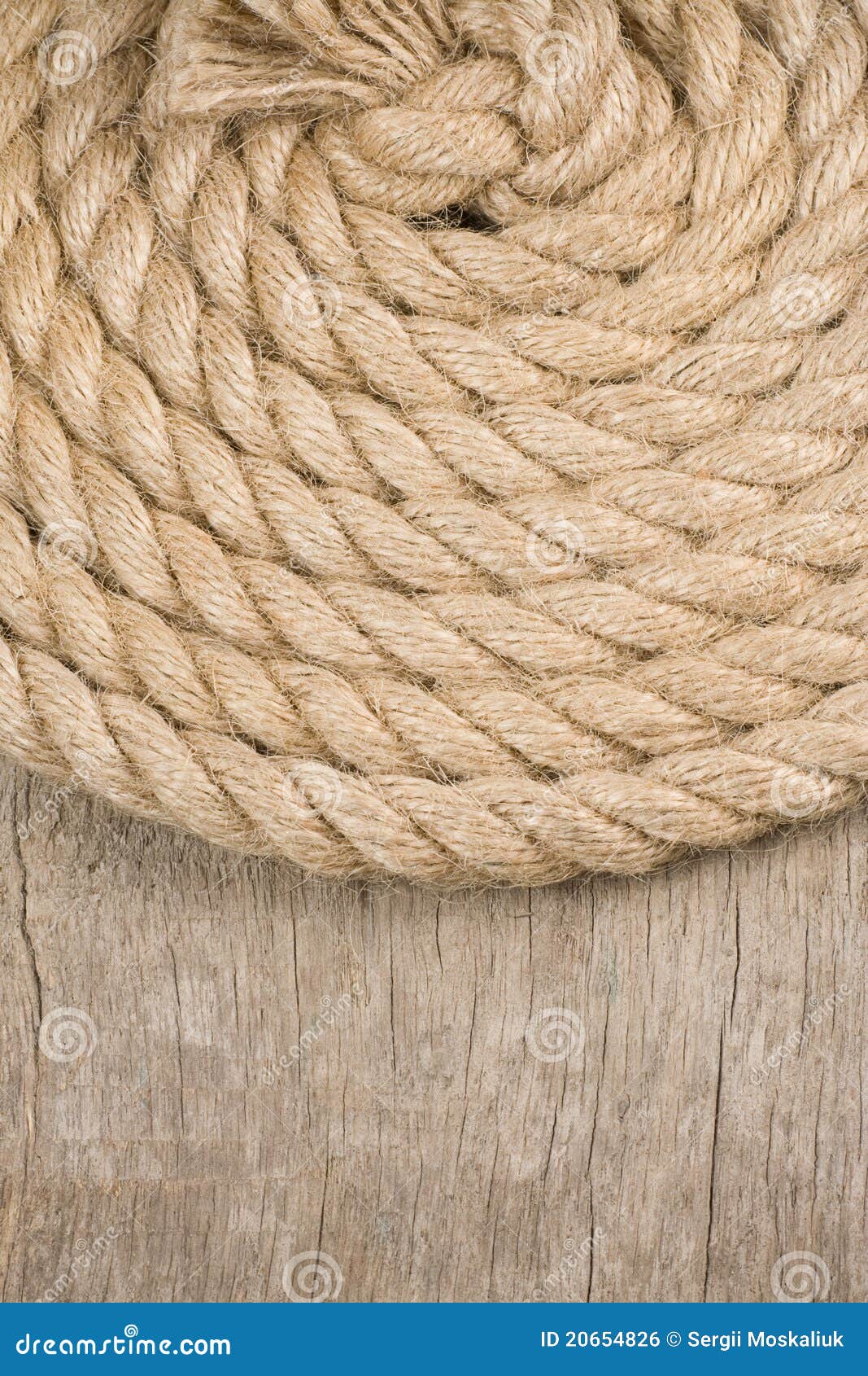Ship Ropes and Knot on Wood Texture Stock Photo - Image of cord ...