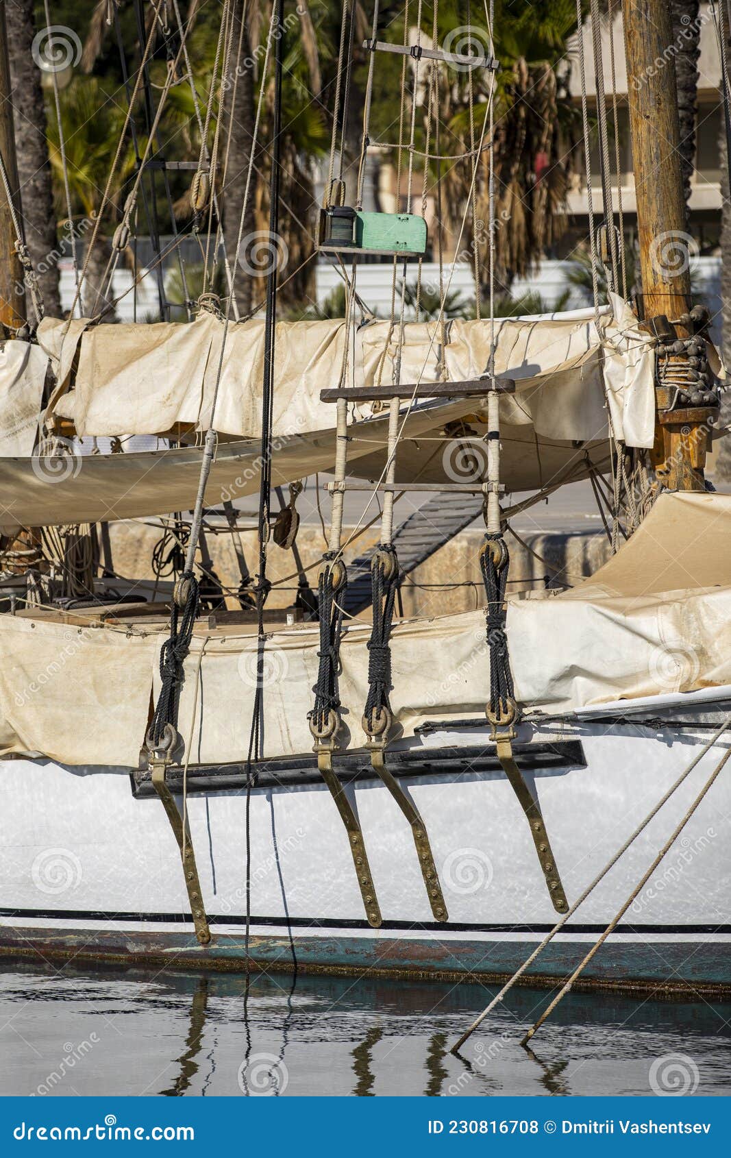 Ship Ropes and Rigging on an Old Ship Stock Photo - Image of spain ...