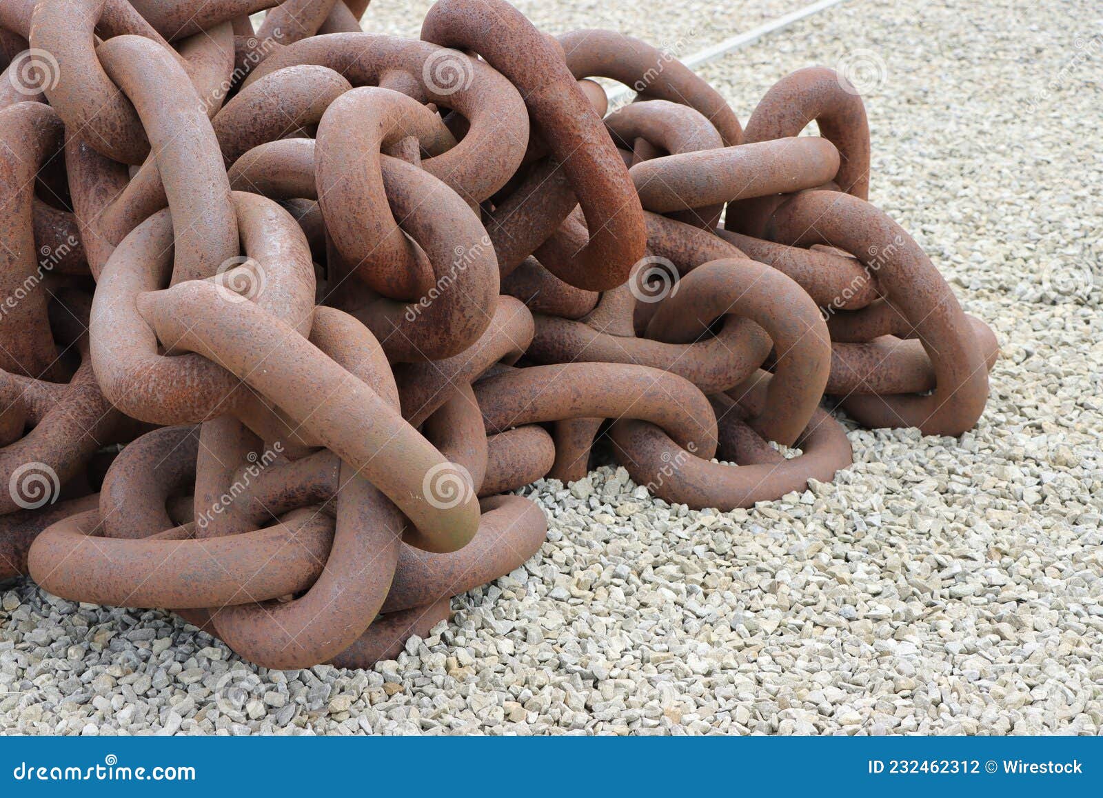 Ship rusty anchor chain stock photo. Image of oxidation - 232462312