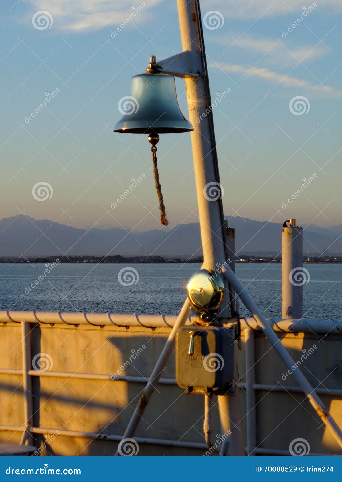 Ship s bell an a ferry stock image. Image of ferry, sail - 70008529
