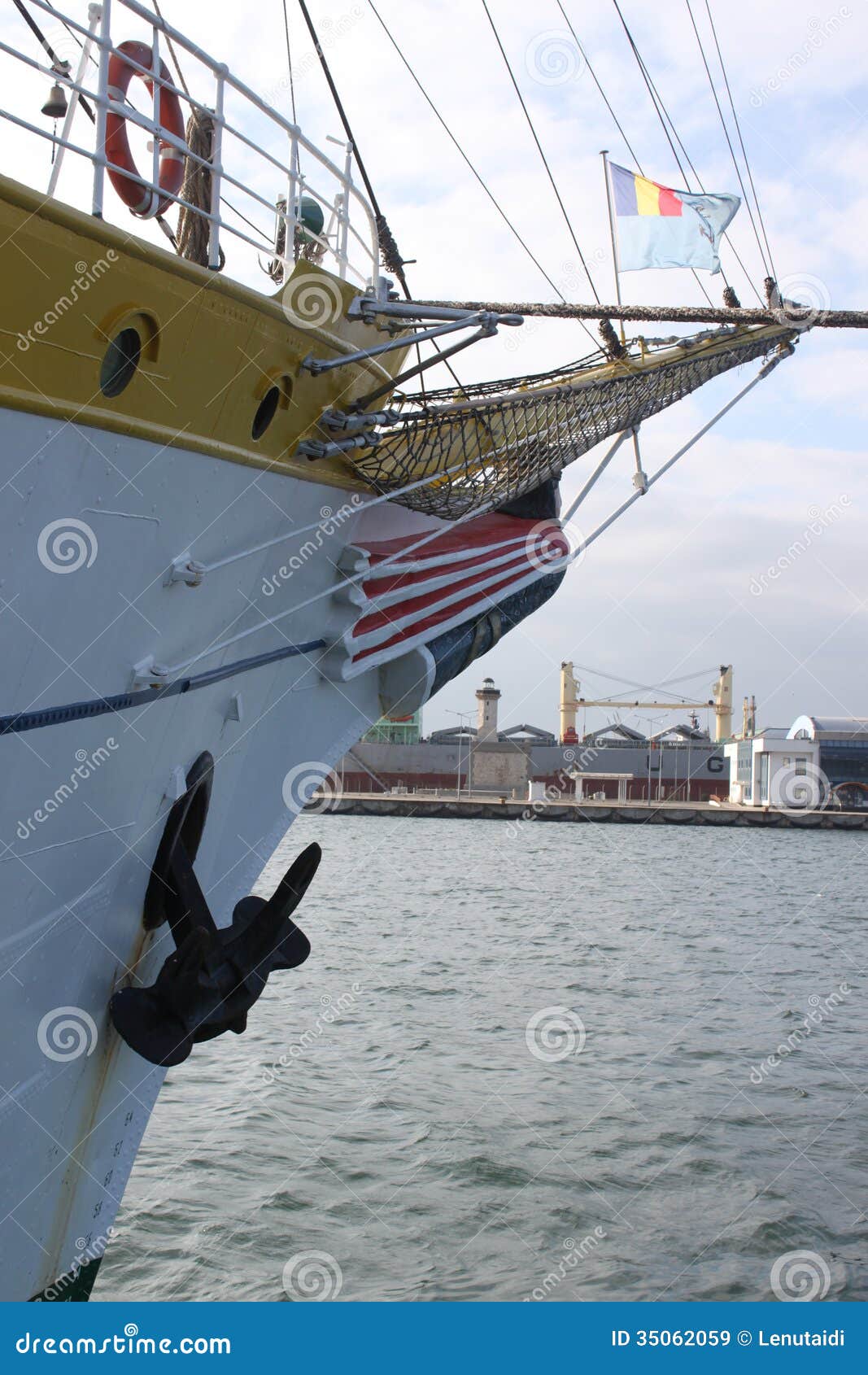 Ship s bow and anchor stock image. Image of maritime - 35062059