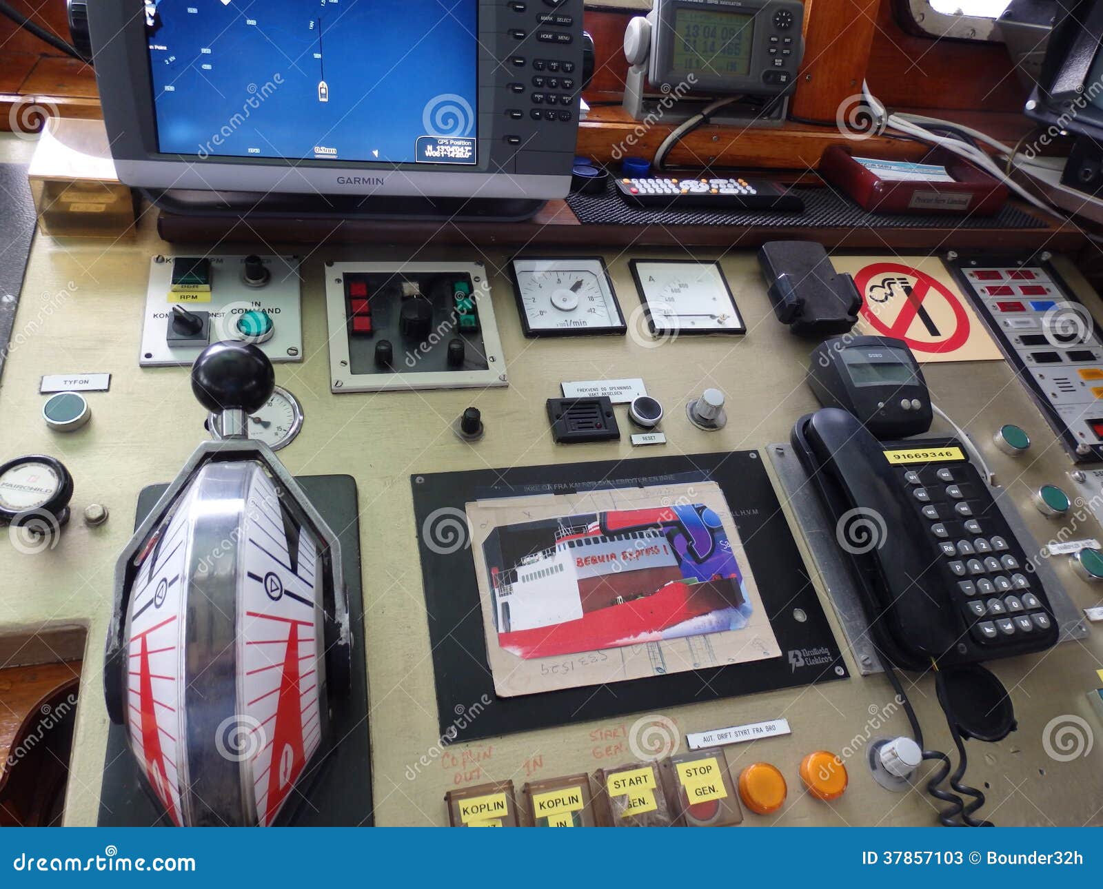 A Ship S Bridge with Controls Panel. Editorial Stock Photo - Image of ...