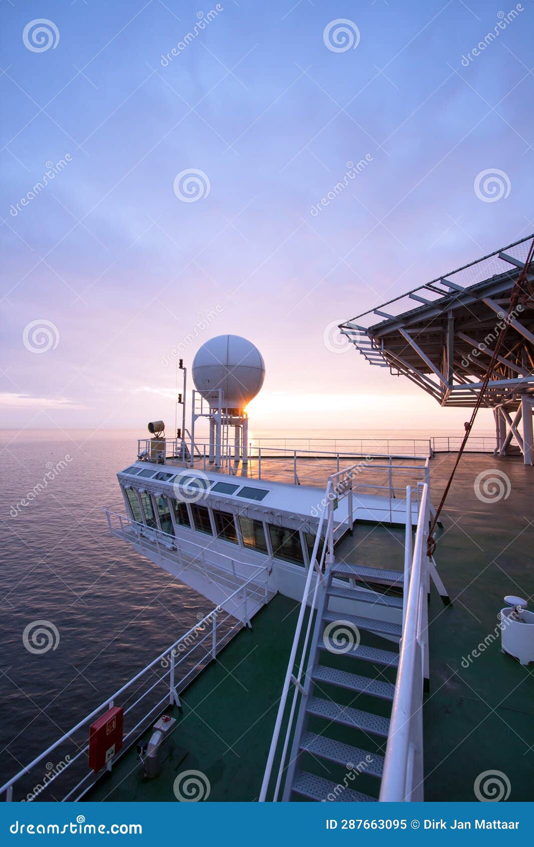Ship S Bridge during Sunset Stock Image - Image of water, travel: 287663095