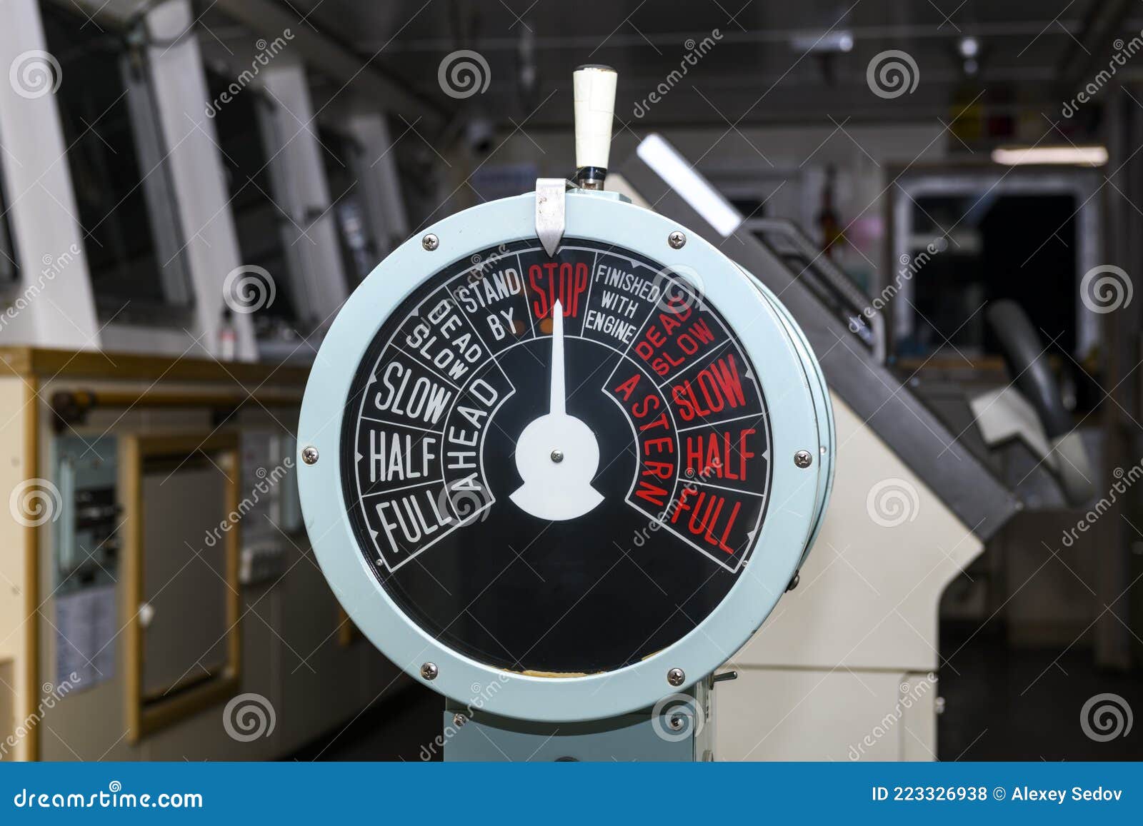 Ship`s Control Device. Engine Control from Navigational Bridge Stock ...