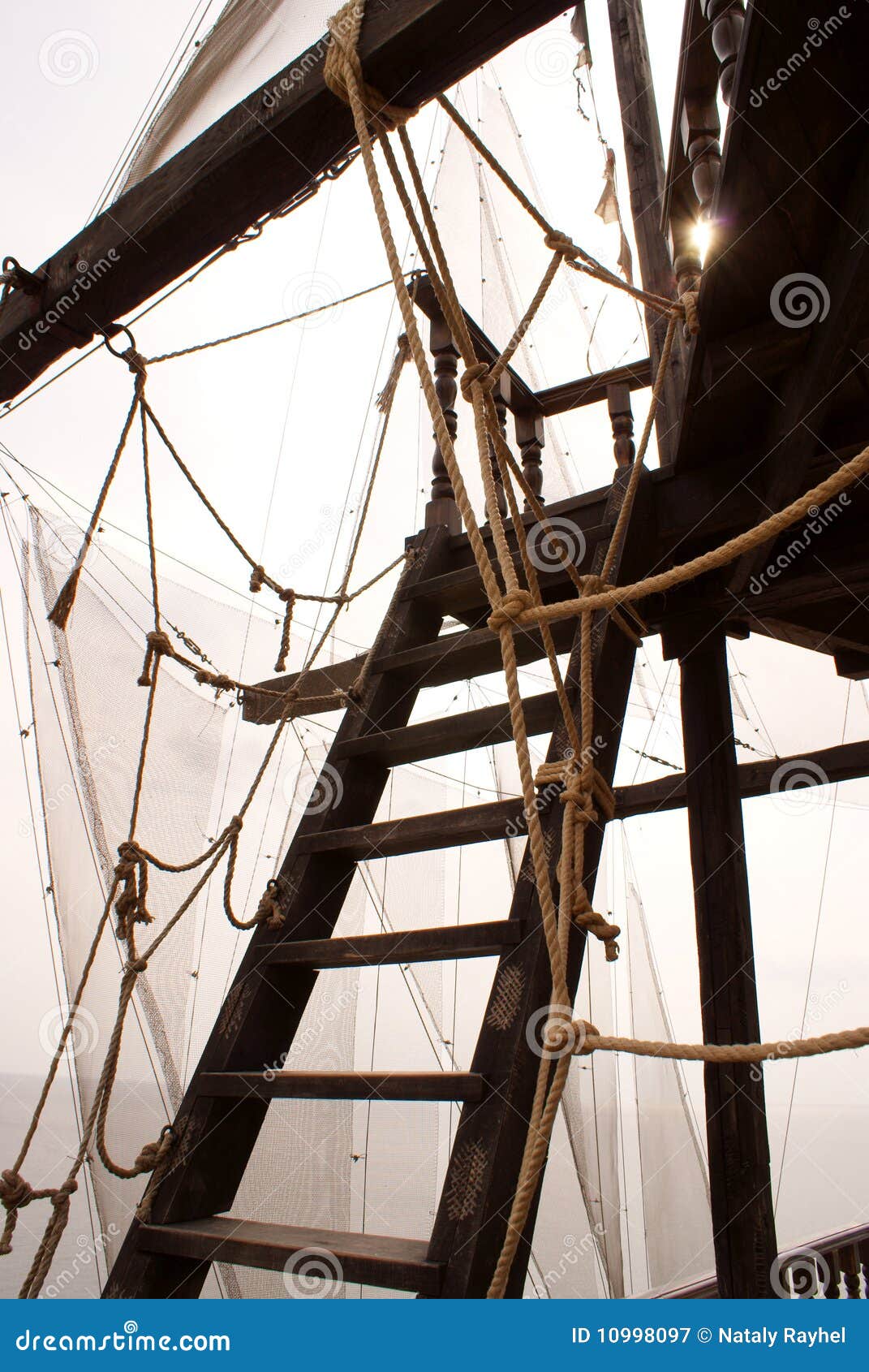 Ship s ladder stock image. Image of curve, rope, deck - 10998097