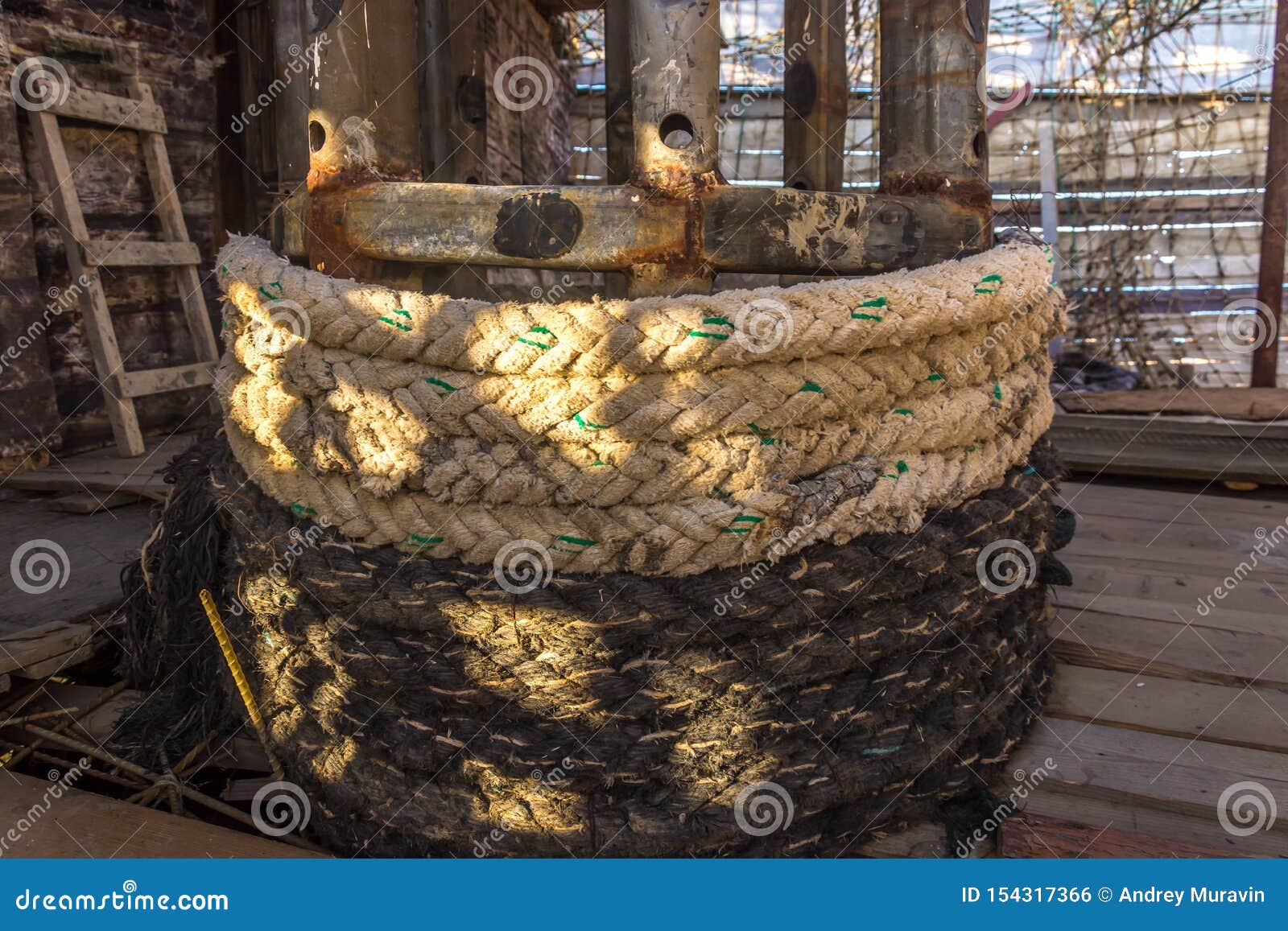 Ship s rope stock photo. Image of deck, travel, white - 154317366