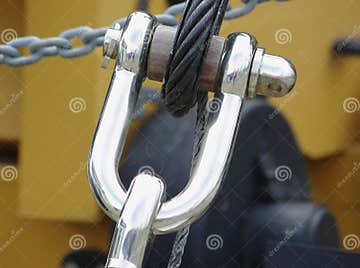 Ship s shackle stock photo. Image of shiny, steel, cargo - 5901892