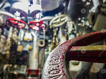Ship`s valves and pipes stock image. Image of electricity - 95202191