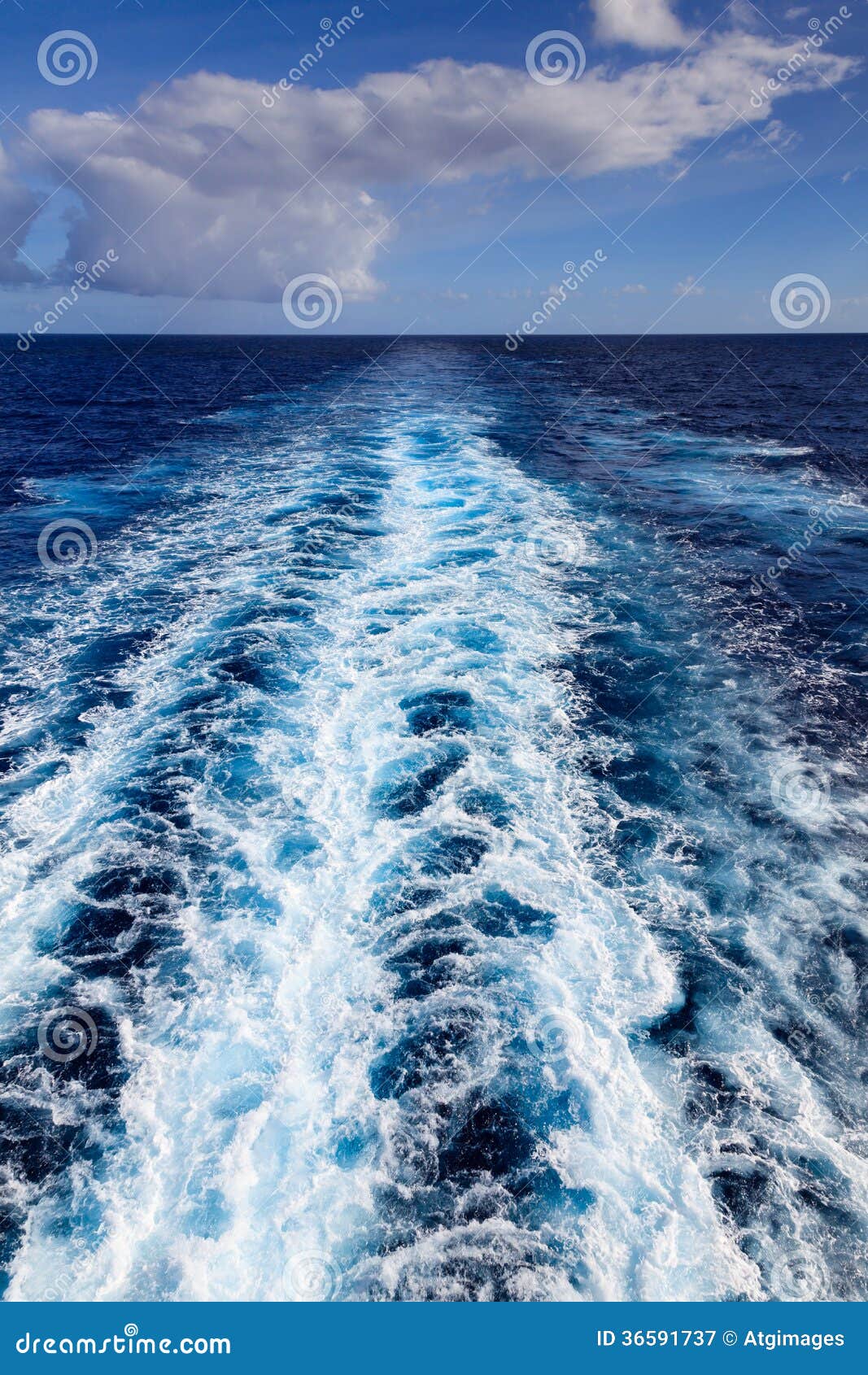A Ship s Wake stock image. Image of ocean, clouds, wake - 36591737