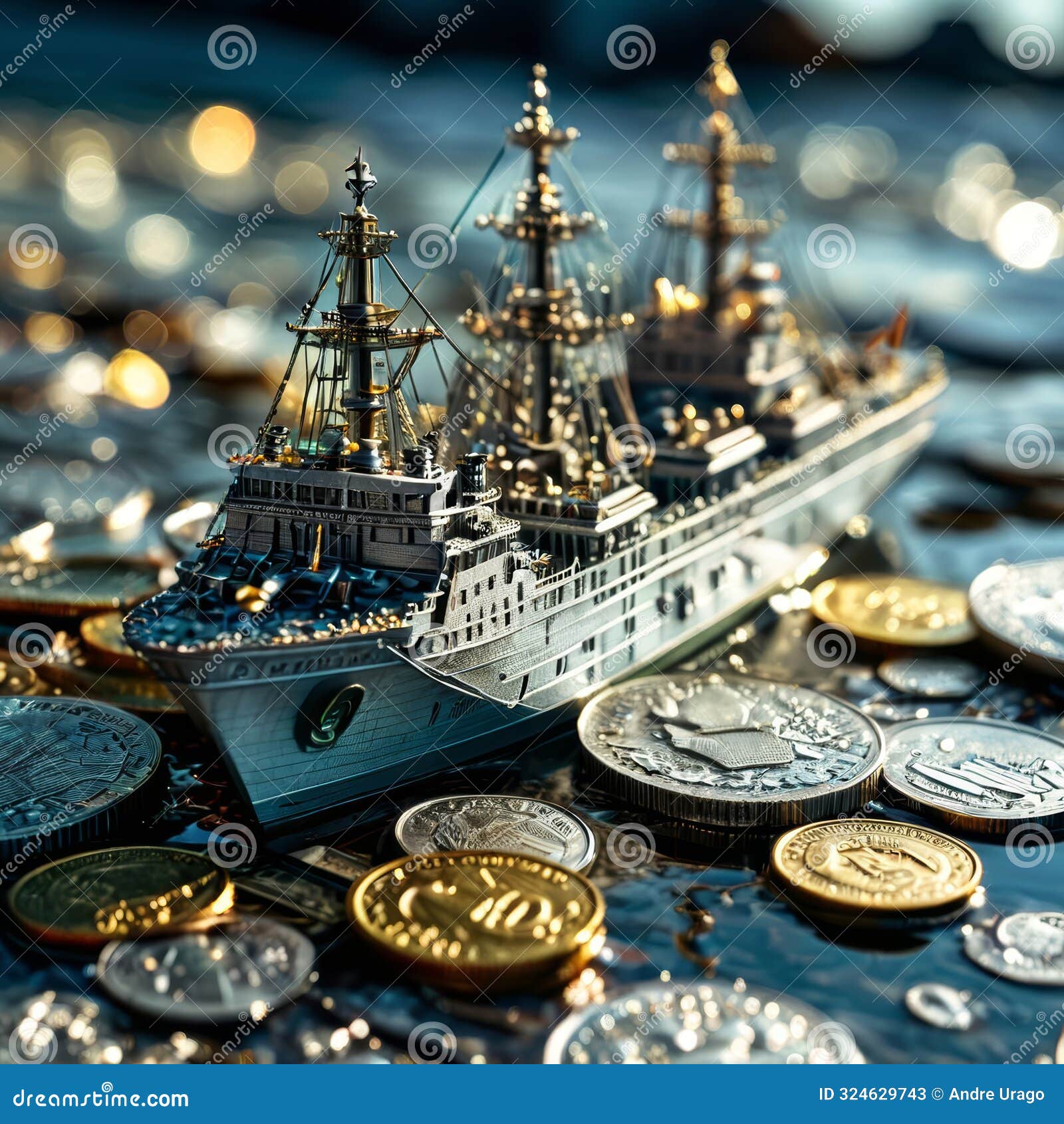 Ship stock illustration. Illustration of watercraft - 324629743