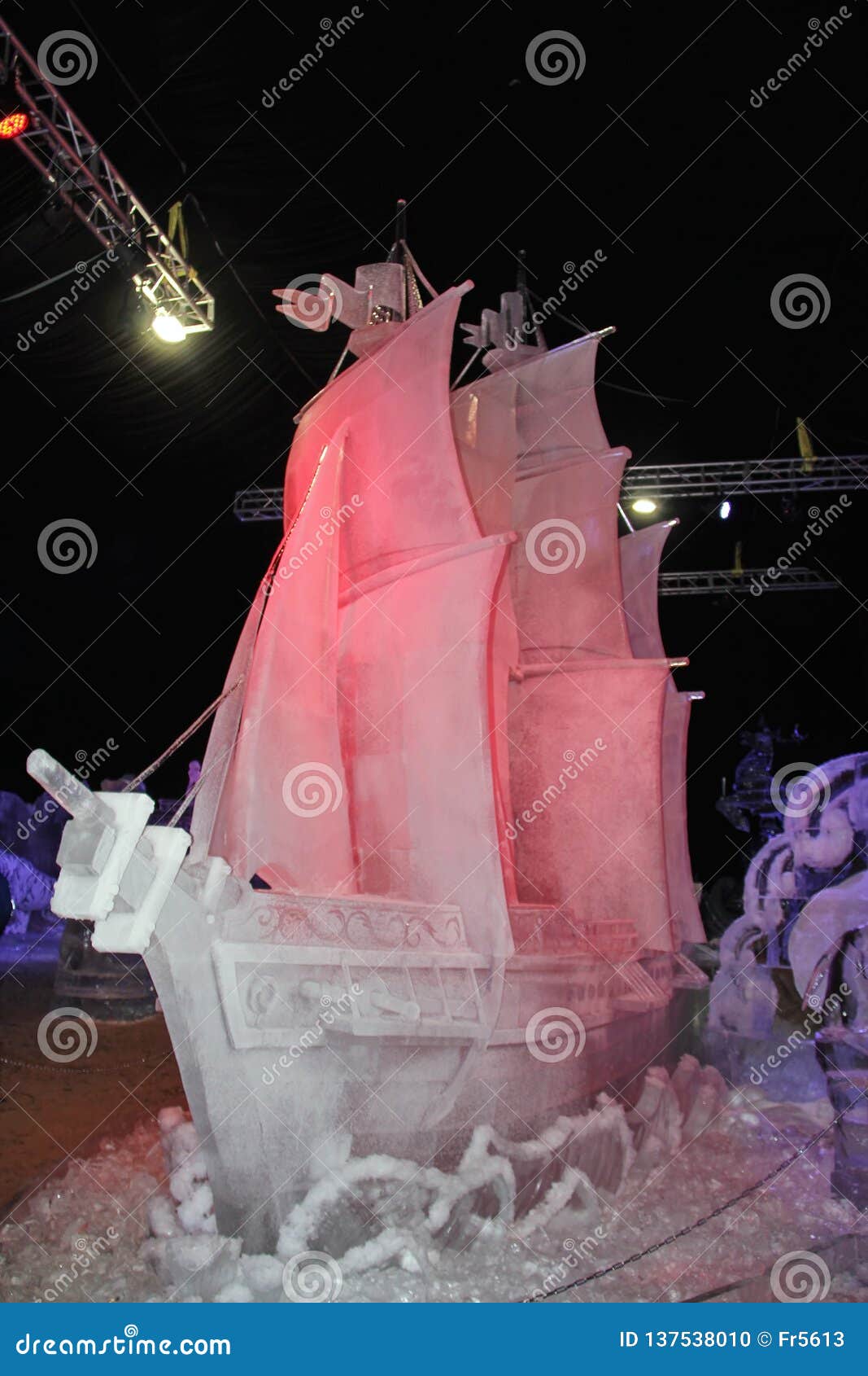 A Ship with Sails Made of Ice Editorial Image - Image of cold, snow ...