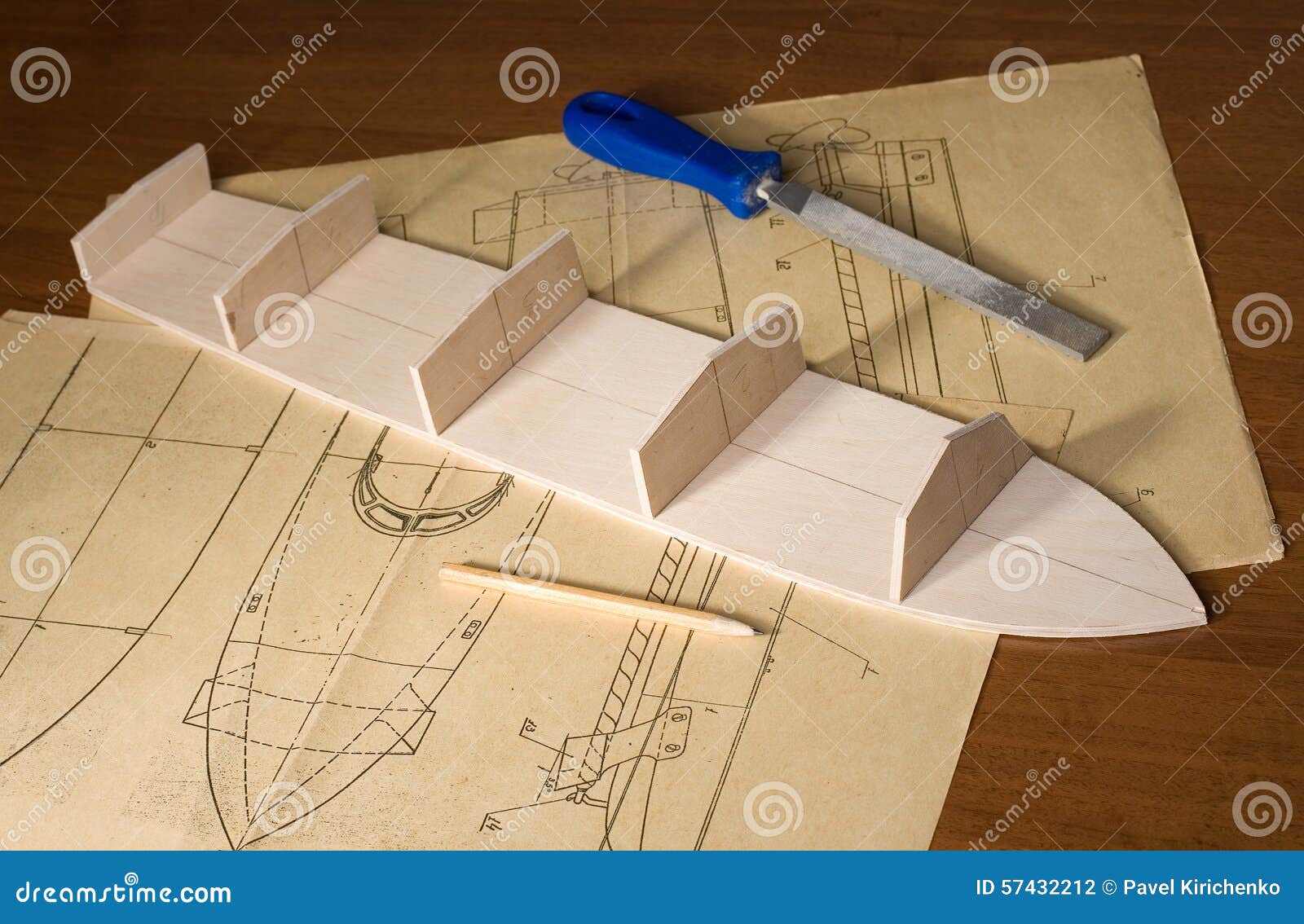 Ship Scale Model Construction Stock Photo - Image of nautical, ship ...