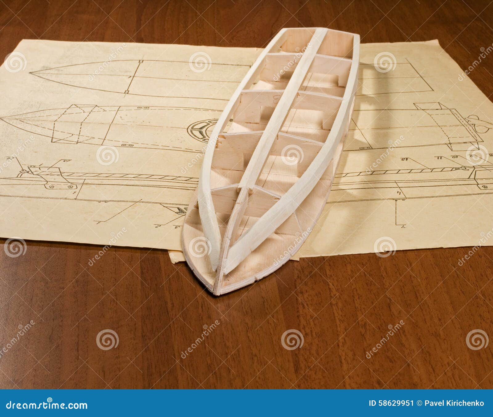 Ship Scale Model Construction Stock Image - Image of parts, plan: 58629951