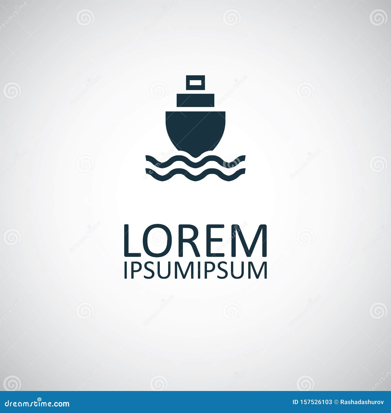 Ship in the Sea Icon. Trendy Stock Vector - Illustration of nautical ...