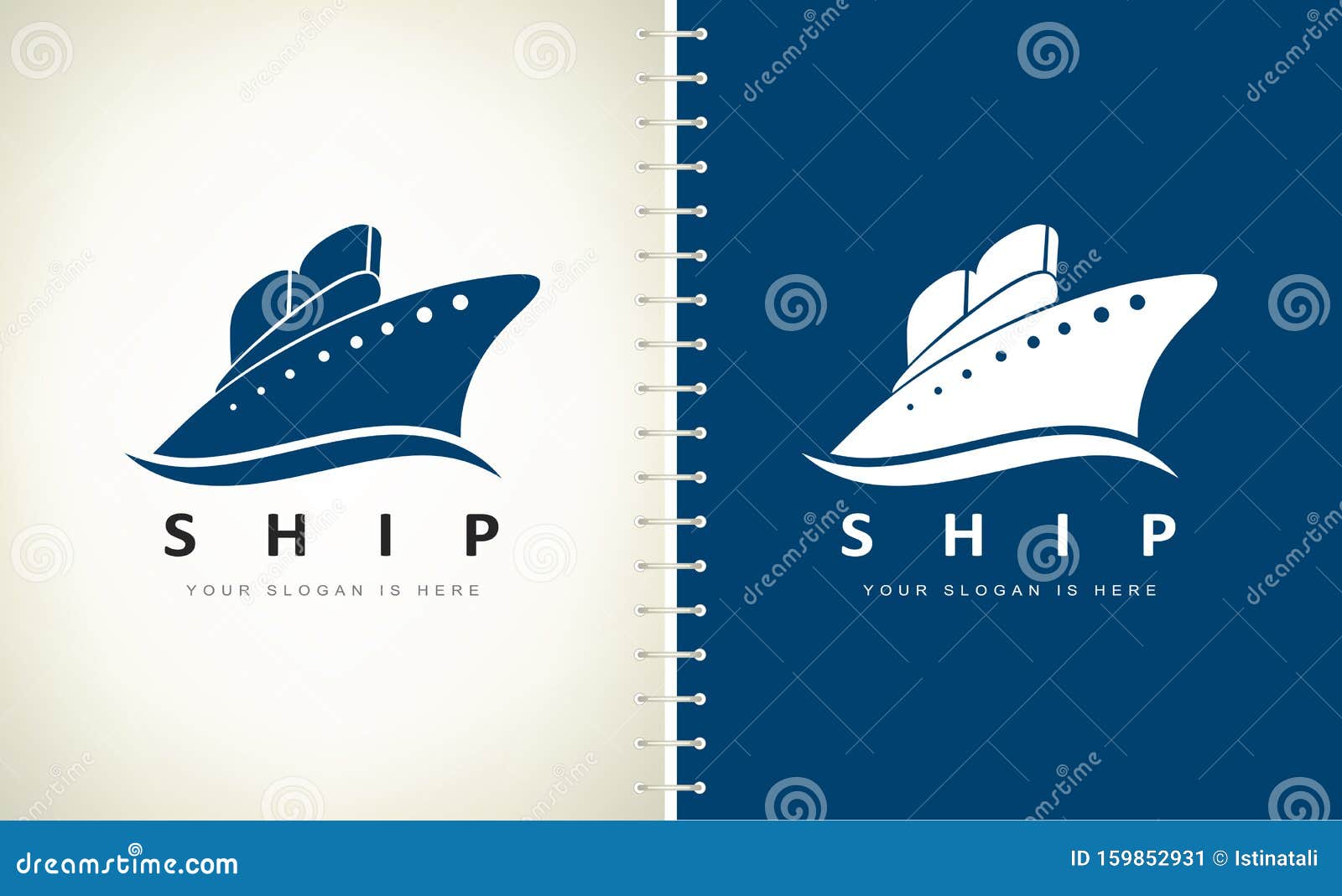 Ship on the Sea Logo Vector. Ship and Wave Logo Stock Vector ...