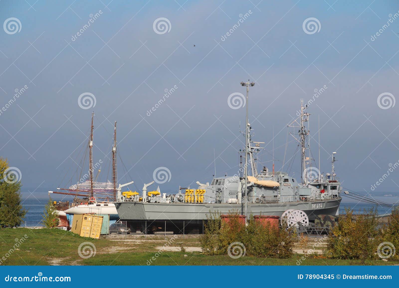 Ship in a seaplane harbour stock image. Image of life - 78904345