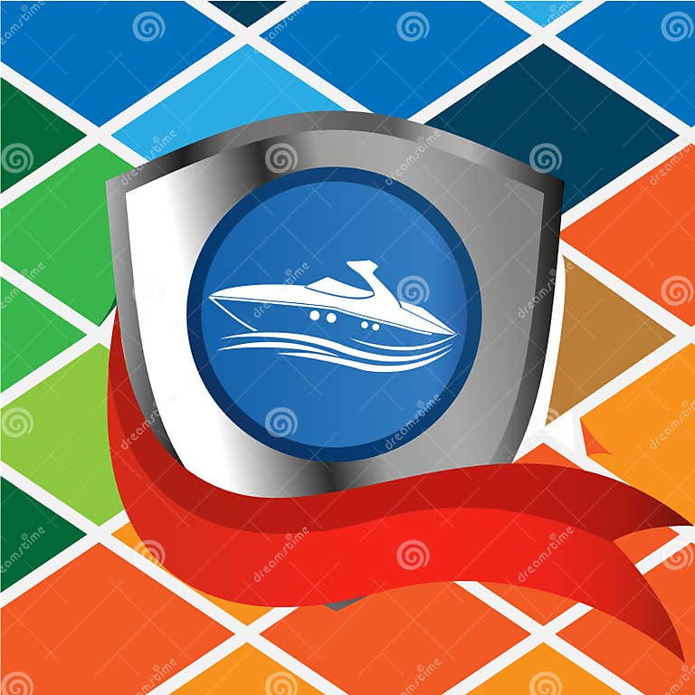 Ship Shield Vector Illustration. Illustration in Vector Format Stock ...