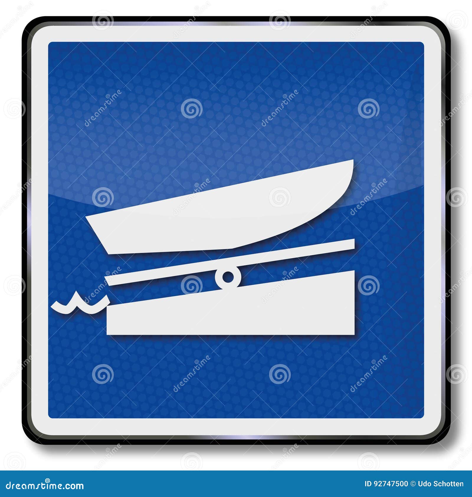 Boat Ramp Launch Warning And Conditions Signs Vector Illustration ...