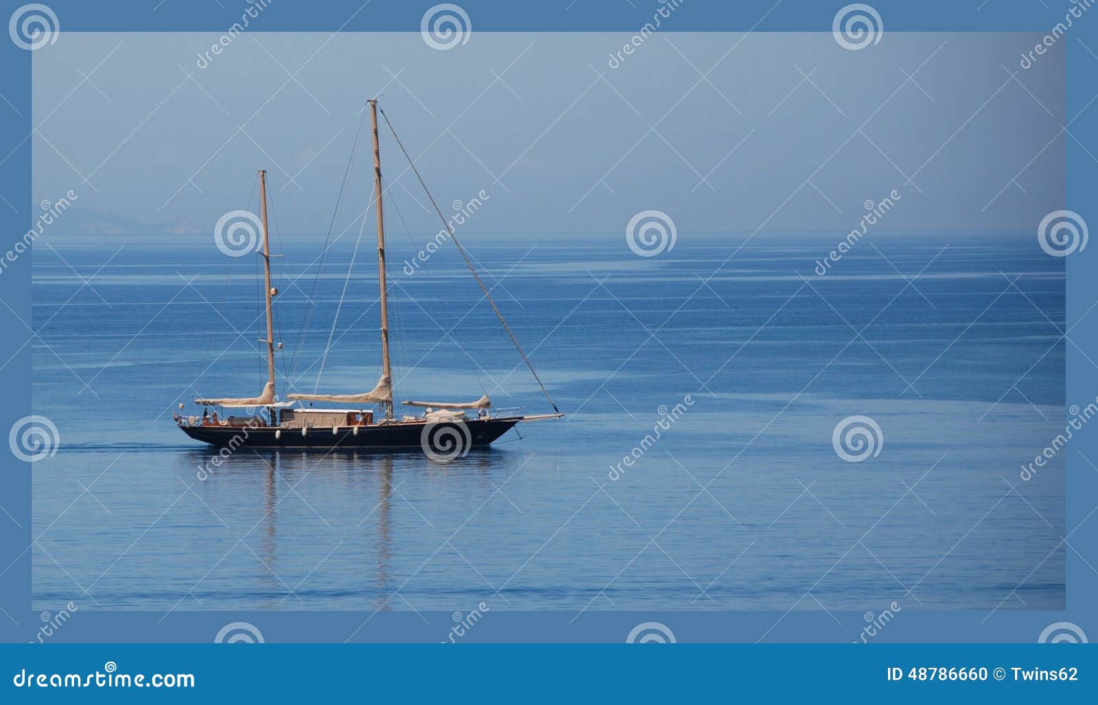 Ship on a Simple Blue Background Stock Photo - Image of outdoors, blue ...