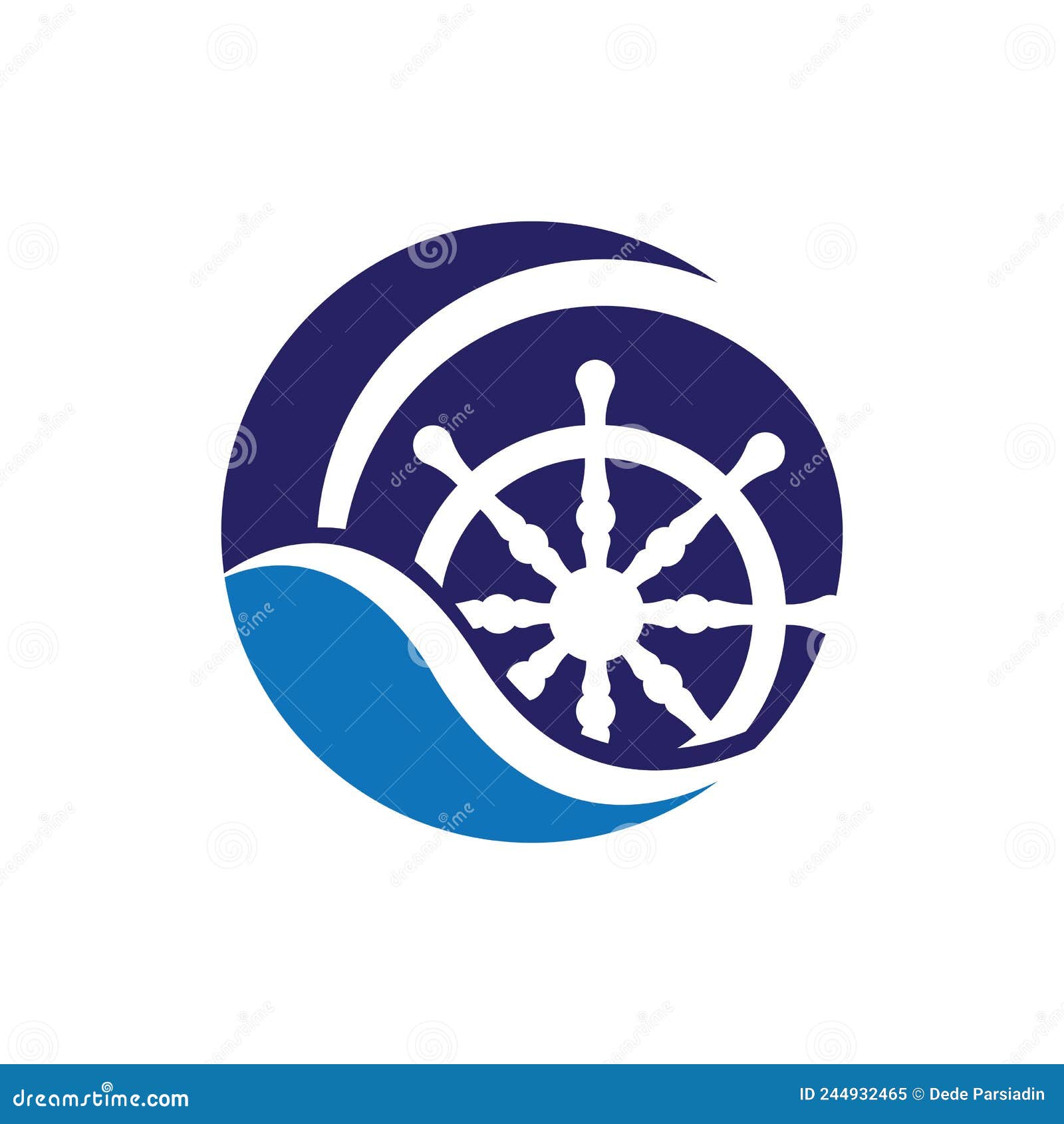 Ship Steering Logo Vector Icon Illustration Template Design Stock ...