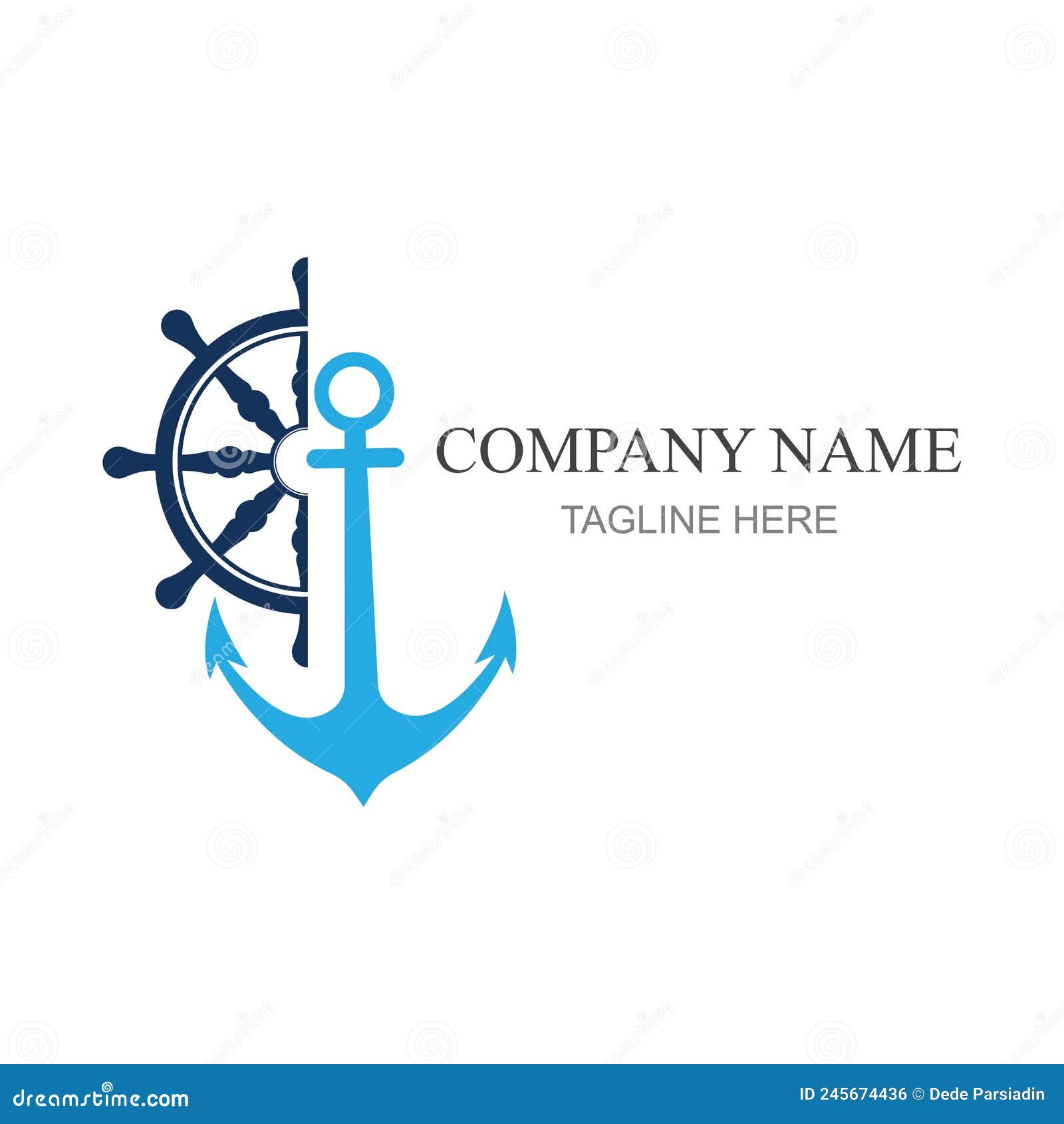 Ship Steering Logo Vector Icon Illustration Template Design Stock ...