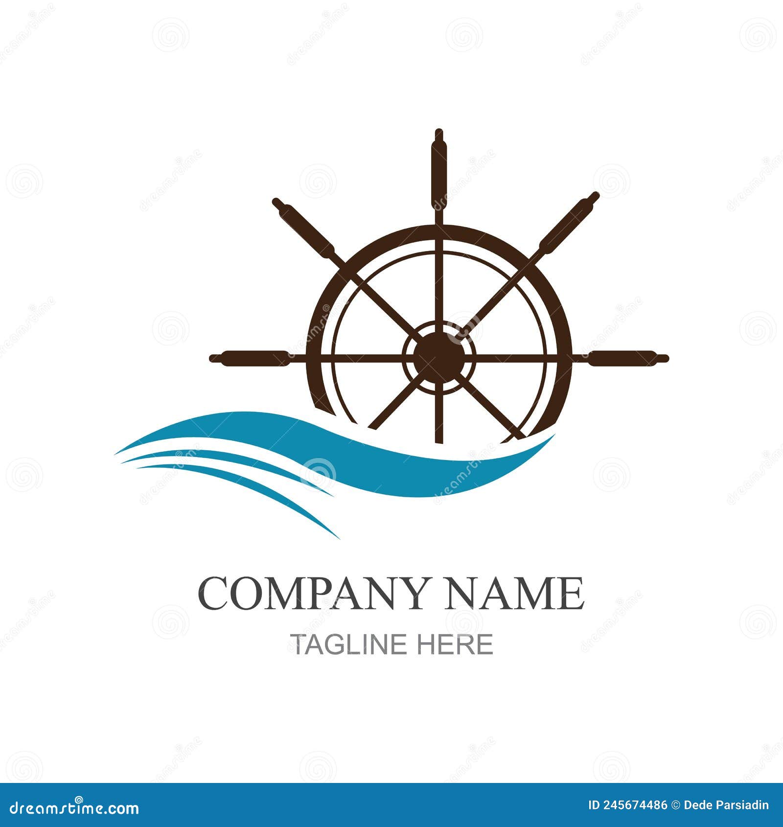 Ship Steering Logo Vector Icon Illustration Template Design Stock ...