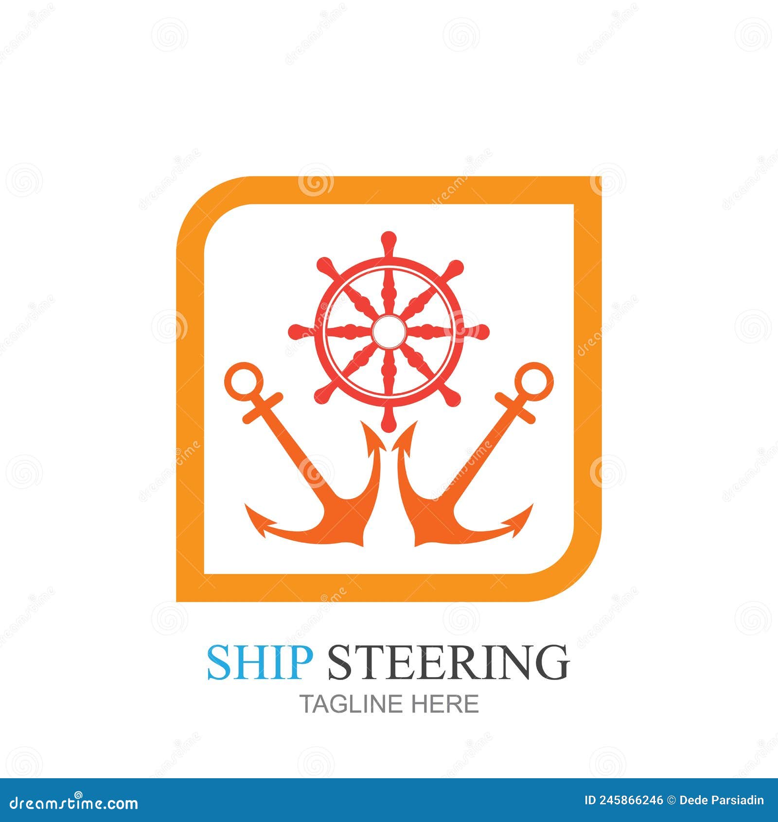Ship Steering Logo Vector Icon Illustration Template Design Stock ...