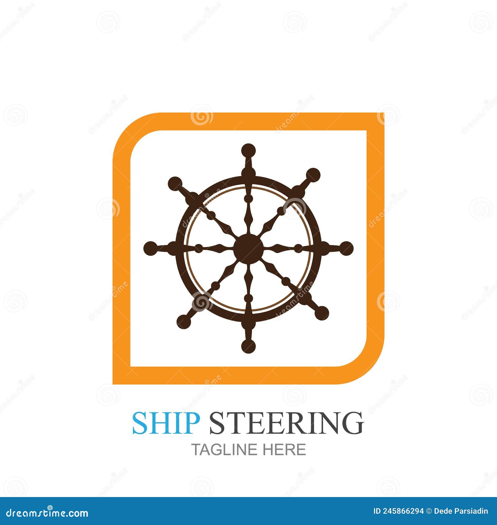 Ship Steering Logo Vector Icon Illustration Template Design Stock ...