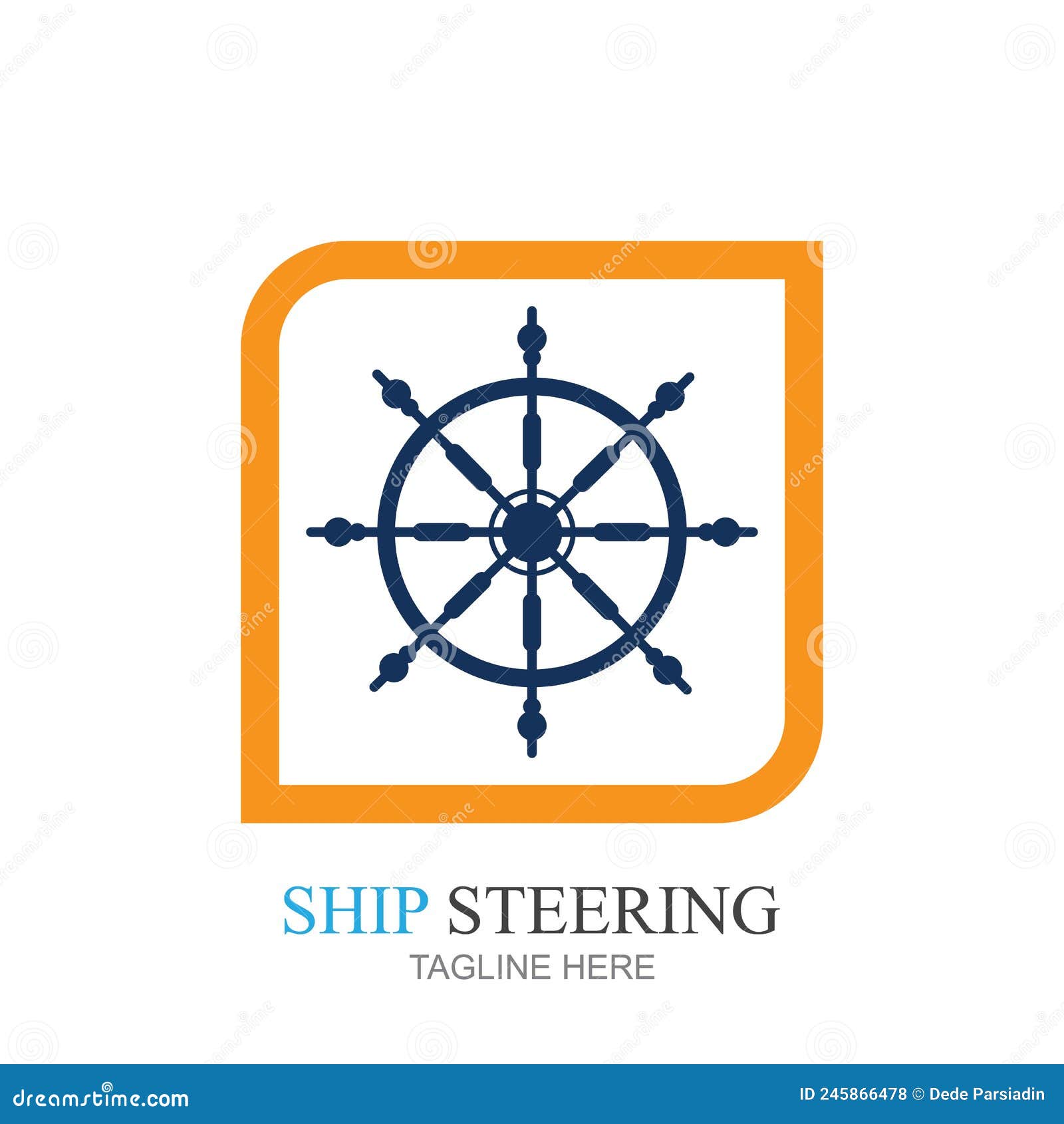Ship Steering Logo Vector Icon Illustration Template Design Stock ...